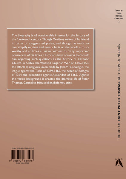 Life of Saint Peter Thomas by Philippe de Mézieres – Edizioni Carmelitane